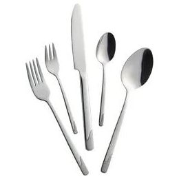 Besteck-Set Mulex "New Jersey", silber (edelstahlfarben), 60, Edelstahl 18/0, Essbesteck-Sets, teilsatiniert
