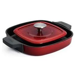 Grillpfanne Woll "Iron", rot, B:24cm H:4,5cm L:24cm Ø:24cm, Pfannen, 24x24 cm, Induktion