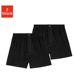 H.I.S. Weiter Boxer H.I.S, Herren, Gr. M, 2 Stk., schwarz, Jersey, Obermaterial: 95% Baumwolle, 5% Elasthan, unifarben, bequem, Unterhosen, aus weicher Single Jersey Ware