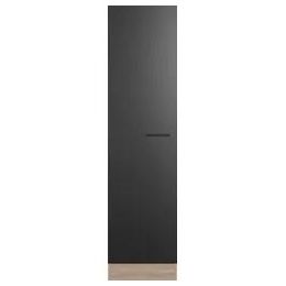 Vorratsschrank Flex-Well "Capri", schwarz (schwarz, endgrain oak), B:50cm H:200cm T:57,1cm, Holzwerkstoff, Schränke, (B x H x T) 50 x 200 x 57 cm, mit viel Stauraum