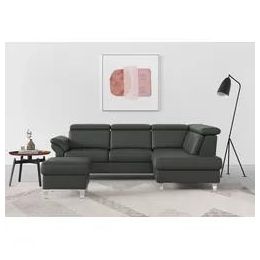 Sit & More Ecksofa SIT & MORE "Arngast L-Form", grau (anthrazit), B:245cm H:84cm T:194cm, Sofas, inklusive Kopfteilverstellung und Federkern
