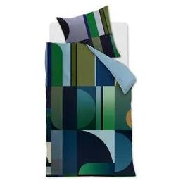 Bettwäsche Beddinghouse "Utopia", grün (blaugrün), B/L: 135cm x 200cm, 1 Stk., 1 Stk., Mako-Satin, B/L: 80cm x 80cm, 2 Stk., Mako-Satin, Obermaterial: 100% Baumwolle, Bettwäsche