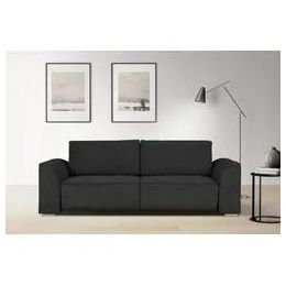 3-Sitzer Inosign "BEATRICE auch als Schlafsofa mit Bettkasten, B/T/H 250/107/92 cm", grau (anthrazit), B:250cm H:92cm T:107cm, 100% Polyester, Sofas, wahlweise mit Bettfunktion, incl. 2 Zierkissen, Wellenfederung