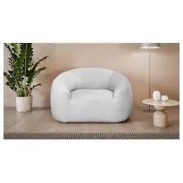 Sessel "YANI Relaxsessel, Loungesessel, Maße B/T/H: 127/96/76 cm", grau (hellgrau), B:127cm H:76cm T:96cm, 100% Polyester, LeGer Home by Lena Gercke, Sessel, Lounge-Sessel Polstersessel, organische Form, mit Wellenunterfederung, auch in Bouclé