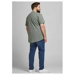 Jack & Jones T-Shirt "NOA TEE", Herren, Gr. 4XL, grau, Single Jersey, Obermaterial: 100% Baumwolle, JACK & JONES PLUSSIZE, unifarben, normal normal, Rundhals, Shirts, mit abgerundetem Saum, bis Größe 6XL