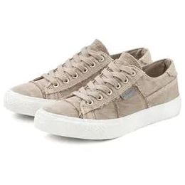 Sneaker ELBSAND "Schnürschuh", Damen, Gr. 43, beige (sand), Obermaterial: 100% Textilmaterial. Futter: 100% Textilmaterial. Decksohle: 100% Textilmaterial. Laufsohle: 100% Synthetik, unifarben, used, Schuhe Skaterschuh Canvassneaker Sneaker low, Schnürhalbschuh, Freizeitschuh aus Textil, Used-Look VEGAN