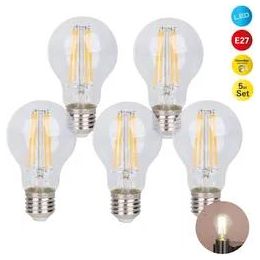 N&auml;ve N&Auml;VE LED-Leuchtmittel "Daffy", Energieeffizienz: E (A-G), wei&szlig;, &Oslash;:6cm, Leuchtmittel, 5er Set