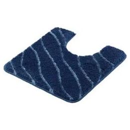 Badematte Kleine Wolke "Tram", blau (mare), H:20mm, Polyacryl, Badematten, modernes Wellen Design, Hoch-Tief Effekt