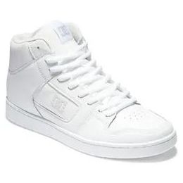 Sneaker DC Shoes "Manteca 4 Hi", Gr. 13(47), weiß (weiß, weiß, battleship), 51.34% Leder, 48.66% Synthetikmaterial, Schuhe