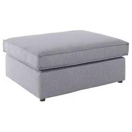 Polsterhocker RAUM.ID "Florid", grau (hellgrau), B:100 H:43 T:80, Baumwollmix (60% Baumwolle/40% Leinen);Struktur fein (100% Polyester);Samtoptik (100% Polyester), Hocker, Polsterhocker, einzeln stellbar oder als Teil eines Modulsofas, auch in Cord