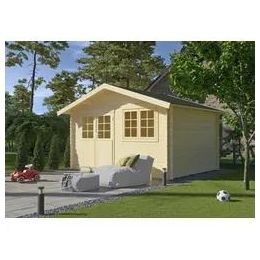 Gartenhaus Kiehn-Holz "Gipsberg 1", beige (naturbelassen), Fußboden im Gartenhaus, ohne Dacheindeckung, Holzwerkstoff, Gartenhäuser