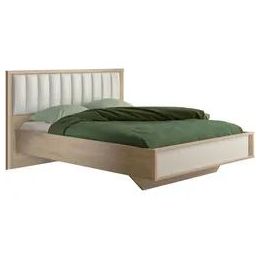 Bett GAMI "MANAE", beige (naturkastanie, beige, naturkastanie, beige, naturkastanie, weiß), B:167cm H:104cm L:206cm, Betten, Bettgestell