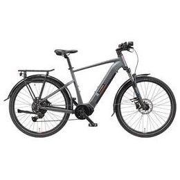 E-Bike Telefunken "SUV710" Gr. 50, grau (grau, schwarz), Elektrofahrräder, 50cm, 27,5 Zoll (69,85cm), Pedelec, Elektrofahrrad für Herren u. Damen, Trekkingrad