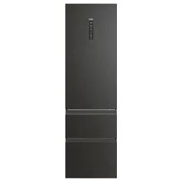 Haier Kühl-/Gefrierkombination "HTW5620DNPT", Standardmodul: D (A-G), silber (schwarz), B:59,5cm H:205cm T:66,7cm, Kühlschränke