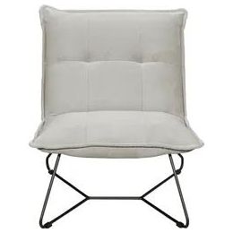 Sessel ED EXCITING DESIGN "Vico", beige, B:69cm H:76cm T:86cm, 92% Polyester, 8% Polyamid, Sessel, Lounge-Sessel Einzelsessel, mit Design-Gestell aus schwarzem Metall, in Cord