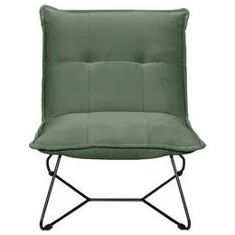 Sessel ED EXCITING DESIGN "Vico", grün (oliv), B:69cm H:76cm T:86cm, 92% Polyester, 8% Polyamid, Sessel, Lounge-Sessel Einzelsessel, mit Design-Gestell aus schwarzem Metall, in Cord