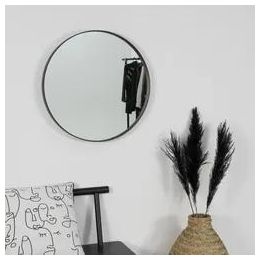 Spiegel SPINDER DESIGN "DONNA 3", schwarz, B:60cm H:60cm T:5cm Ø:60cm, Stahl, glasspiegel, Spiegel, Wandspiegel aus Stahl