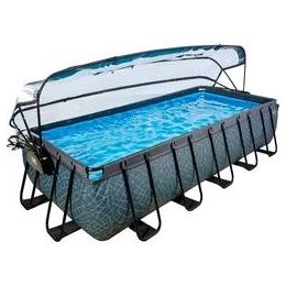 Framepool EXIT "inkl. multifunktionaler Poolabdeckung", grau, B:250cm H:100cm L:540cm, Schwimmbecken, BxLxH: 250x540x100 cm, mit Sandfilteranlage und Sicherheitsleiter