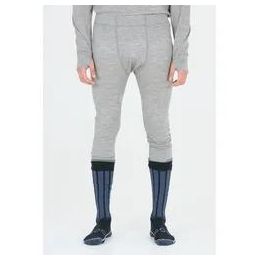 Thermohose SOS "Nuuk", Kinder, Gr. L, EURO-Größen, grau, 100% Wolle, unifarben, lang, Hosen, aus mulesingfreier Merinowolle