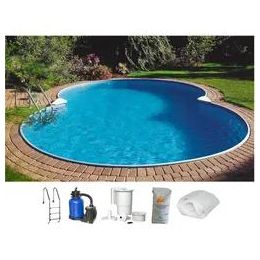 Achtformpool Clear Pool "TULUM", wei&szlig;, B:350cm H:120cm L:540cm, Schwimmbecken, f&uuml;r den Volleinbau