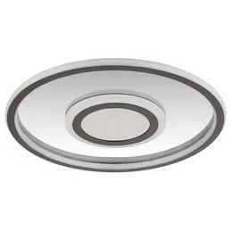 Globo LIGHTING LED Deckenleuchte "CARA", grau (grau matt), 1 Stk., Leuchten, Deckenlampe, Designleuchte, Wohnzimmer, Schlafzimmer, rund