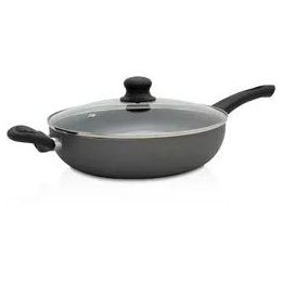 Krüger Bratpfanne KRÜGER "Aluminium Großraumpfanne Gourmet, 28 cm", grau (dunkelgrau), H:7cm Ø:28cm, Pfannen, für Induktions-Kochfelder geeignet