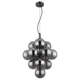 Globo LIGHTING Pendelleuchte "CONOR", grau (rauchfarben), 13, Ø 39,5cm, 1 Stk., Leuchten, Hängeleuchte, Hängelampe, Glas, Wohnzimmer, Essbereich