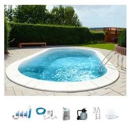 Ovalpool MY POOL BWT "PREMIUM mit sandfarbener Innenfolie", beige (weiß, sand), B:300cm H:120cm L:490cm, Schwimmbecken, Höhe 120 cm, in verschiedenen Größen