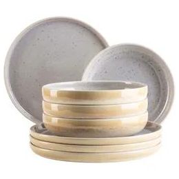 Mäser Tafelservice MÄSER "CANDY, aus Steinzeug", lila (flieder), 8 Stk., Steinzeug, Geschirr-Sets, Geschirr-Set, Service