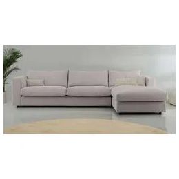Ecksofa "Avelina", grau (cloud grau), B:297cm H:77cm T:186cm, 100% Polyester, LeGer Home by Lena Gercke, Sofas, Breite 297 cm, in Cord- und Chenille- Stoff, Rückenkissen mit Federn