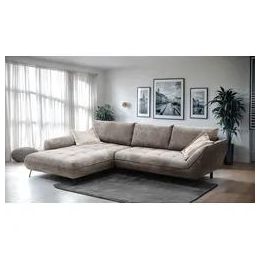 Ecksofa exxpo - SOFA FASHION "Biarritz modern und elegantes Mega Sofa mit tollem Sitzkomfort, L-Form", beige (latte, beige), B:324cm H:92cm T:203cm, Sofas, XXL– Longchair Ecke in hochwertiger Verarbeitung, Stellmaße 324x203cm
