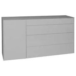 Mäusbacher Kommode MÄUSBACHER "Imola TOPSELLER", kreidegrau matt lack, glas kreidegrau glanz, B:169cm H:89cm T:42cm, Sideboards, 2-Schubladen Kommode