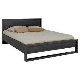Bett GAMI "ALANA", schwarz (schwarz eiche, schwarz eiche, schwarz eiche), B:168cm H:94cm L:215cm, Betten, Bettgestell, Luxuriöses,hochwertiges Bett, alleine oder in Kombination verwendbar.