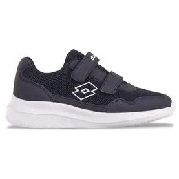 Sneaker Lotto, Kinder, Gr. 25, blau (navy, weiß), Kunstfaser, Synthetik, unifarben, Schuhe, - ohne Schnüren: mit praktischen Klettverschlüssen