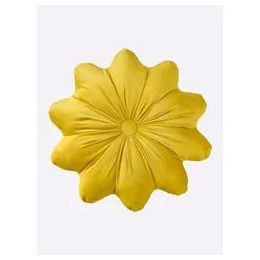 Kopfkissen Heine HOME, gelb, B:40cm L:40cm, 100% Polyester, Kopfkissen