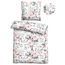 Bettwäsche "0380446", rosa (rose), B/L: 135cm x 200cm, 1 Stk., 1 Stk., Fleece, B/L: 80cm x 80cm, 2 Stk., Fleece, Obermaterial: 100% Polyester, Castell - MARKENBETTWÄSCHE, Bettwäsche, Nicki, kuschelig + flauschig, temperaturausgleichend, bügelfrei, RV