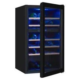 Exquisit Weinkühlschrank "WS2-45-GTE-160G", Energieeffizienz: G (A-G), schwarz, B:49cm H:86,5cm T:58cm, Weinkühlschränke, Digitale Temperaturanzeige