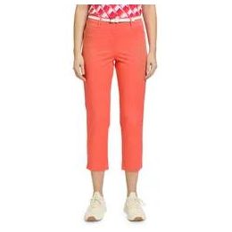 Stoffhose Betty Barclay "Damen Sommerhose mit Gürtel", Damen, Gr. 40, Normalgrößen, rot (hot coral), Obermaterial: 97% Baumwolle, 3% Elasthan., Basic, slim fit 3/4-Länge, Hosen, Mit Gürtel