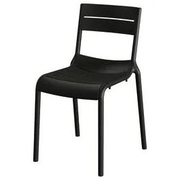 Best Freizeitmöbel Gartenstuhl BEST "Calor", schwarz, B:49cm H:82cm T:55cm, Polypropylen, Stühle, Stapelstuhl
