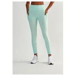 Trainingstights BESHAPED "Lift Me Up", Damen, Gr. XS, US-Größen, grün, 90% Nylon, 10% Elasthan, unifarben, lang, Hosen, mit atmungsaktiver Eigenschaft