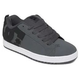 Sneaker DC Shoes "Court Graffik", Gr. 7,5(40), grau (dk grau, schwarz, weiß), 57.05% Leder, 28.2% Synthetikmaterial, 13.87% Polyester, 0.88% Textil, Schuhe