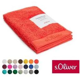 Gästehandtuch s.Oliver "s.Oliver, Premium Qualität, 600 gr/m2, auch als Sets erhältlich", rot, B:30cm L:50cm, Walkfrottier, Baumwolle, Handtücher, große Farbauswahl, auch als Duschtuch, Waschhandschuh, Handtuch