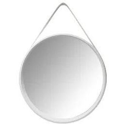 Dekospiegel Kayoom "Ultima 110", weiß, T:7,5cm Ø:49,5cm, Polyurethan, Spiegelglas, Spiegel, Wandspiegel