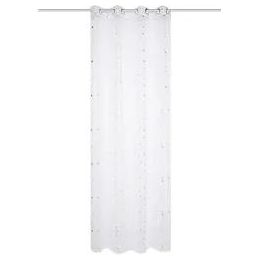 Gardine Heine HOME, silber (silberfarben), B:140cm H:245cm, Polyester, Gardinen
