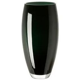 Tischvase Fink "AFRICA", grün (dunkelgrün), H:28cm Ø:14cm, Glas, Vasen, aus durchgefärbt Glas, mundgeblasen, Höhe ca. 28 cm