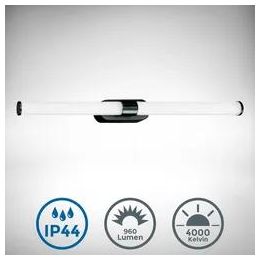 B.K.LICHT Spiegelleuchte "LED Badleuchte Spiegelleuchte Schwarz", schwarz, 1, Ø 0cm H: 6,5cm, 1 Stk., Leuchten, inkl. LED-Platine 9W 920lm 4000K