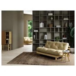 Daybett KARUP DESIGN "Daybett Roots Schlafsofa – Gästebett & Sofa aus FSC-Kiefer", beige, B:160cm H:85cm, Bezug: 80% Baumwolle, 20% Polyester, Daybetten, Inkl. Futonmatratze, in mehreren Größen & Farben erhältlich