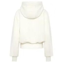 Kapuzensweatjacke Plein Sport "Sweatjacke mit Kapuze", Damen, Gr. M, weiß (01, weiß), Obermaterial: 100% Polyester; Futter: 100% Polyester, Sweatjacken Zip-Hoodie