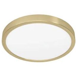Eglo Deckenleuchte "FUEVA 5 Deckenlampe, IP44, geringe Aufbauhöhe, 20 Watt, Rund", grau (messingfarben), Ø 28,5 H: 2,8cm, 1 Stk., Leuchten, Aufbauleuchte, Badezimmer, Bad-Deckenlampe, modern, 28,5x2,8cm