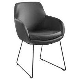 Esszimmerstuhl Musterring "Tavia", grau (dunkelgrau, eisen schwarz), B:62cm H:86cm T:66cm, Stühle